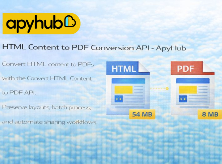 HTML Content to PDF Conversion API - ApyHub - ApyHub